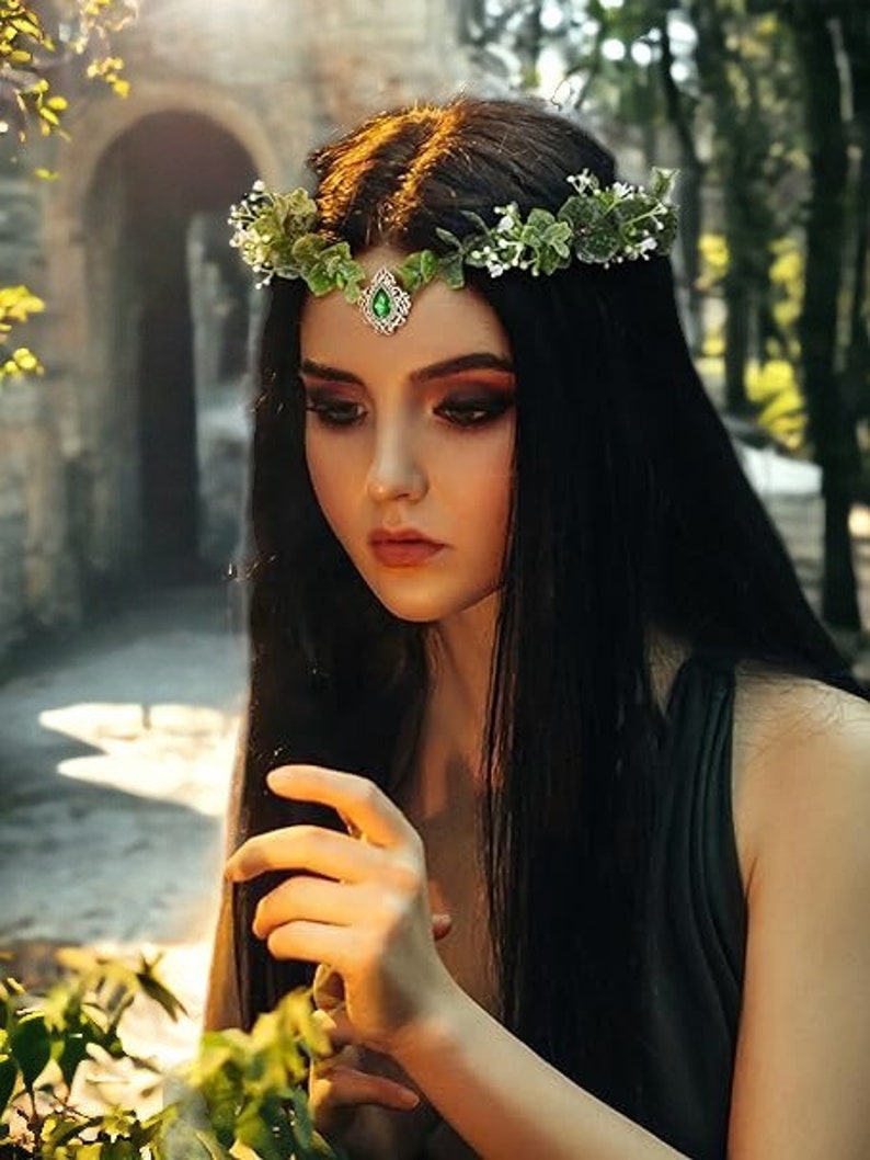 Princess Tiara Elf Headpiece for Cosplay Moon Elven Crown Headband ...