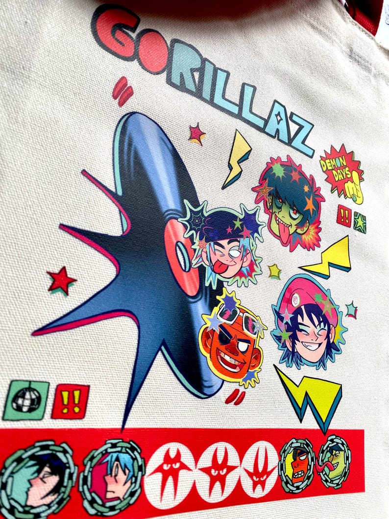 Gorillaz Tote Bags - Etsy