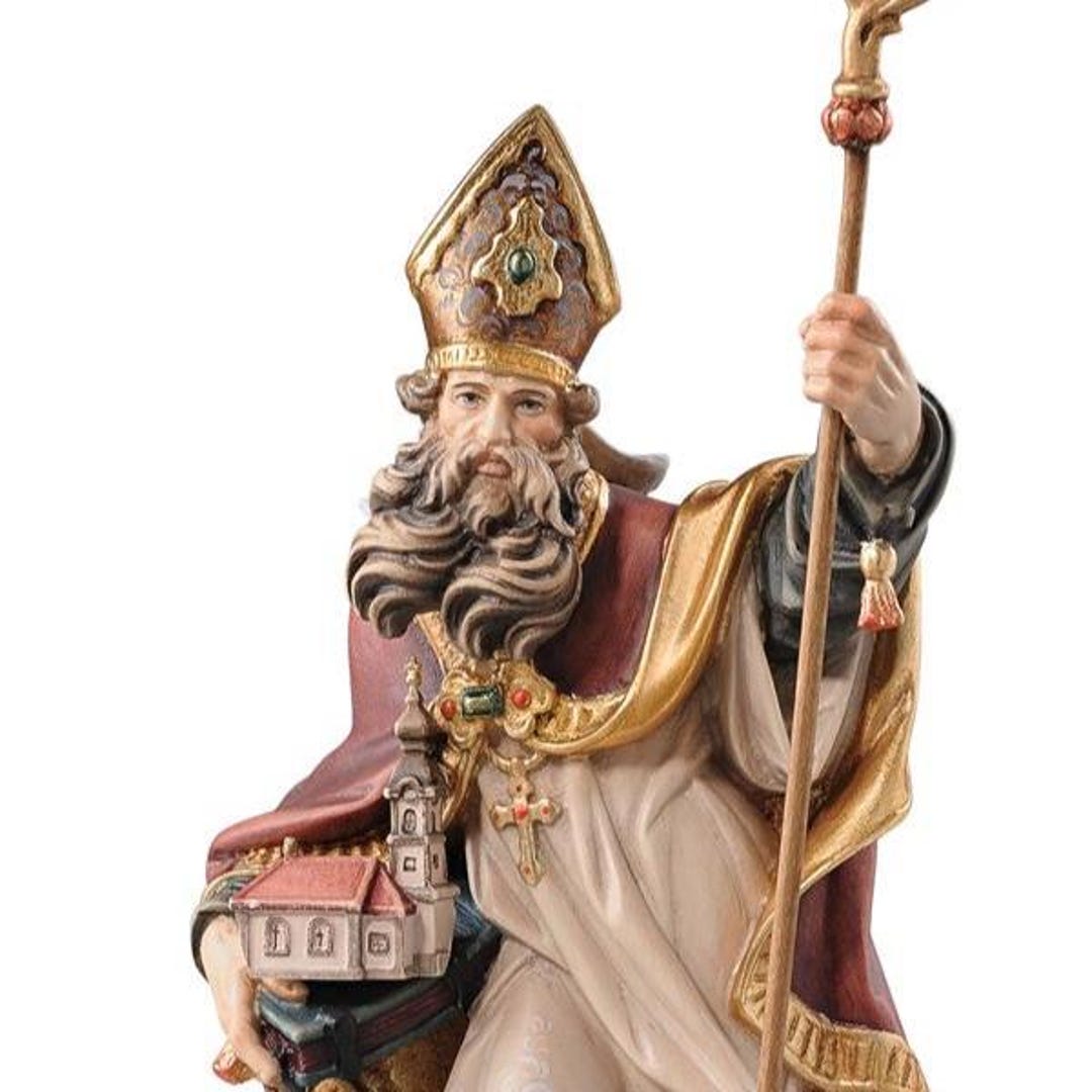 Statue of Saint Otto, Wooden Sculpture From Val Gardena. the Statue is ...