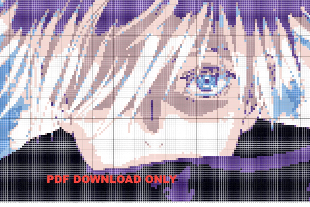 Satoru Gojo Large Tapestry Crochet Pattern - Etsy