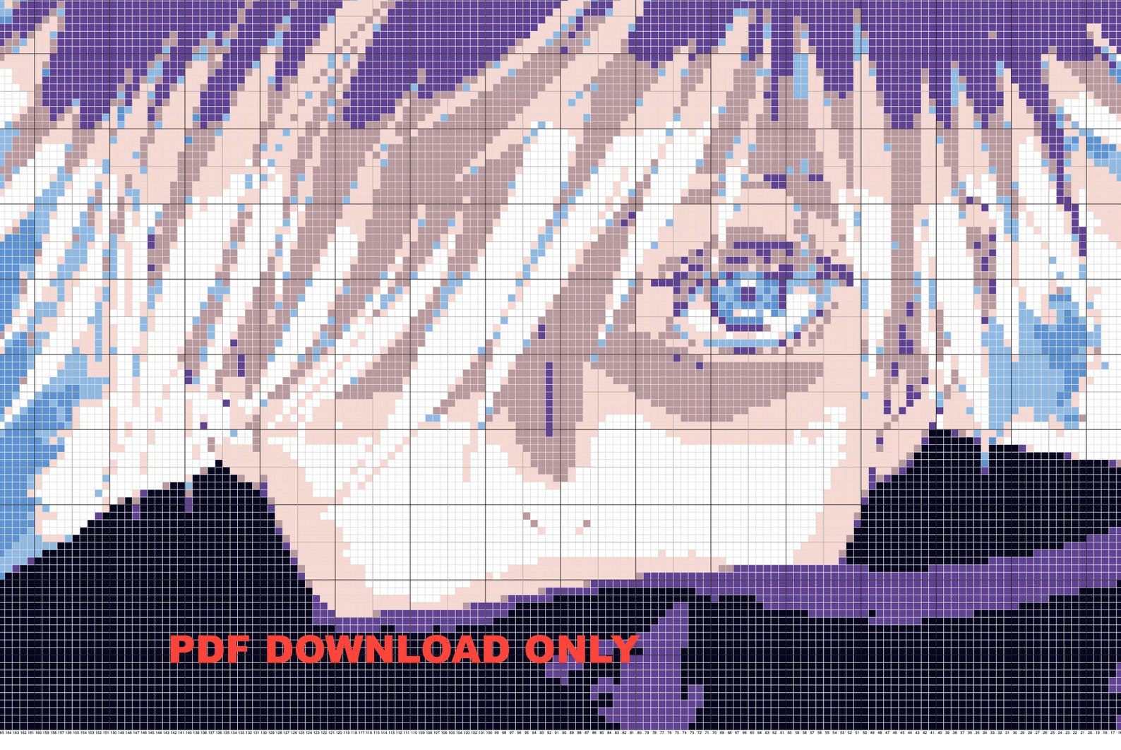 Satoru Gojo Large Tapestry Crochet Pattern - Etsy