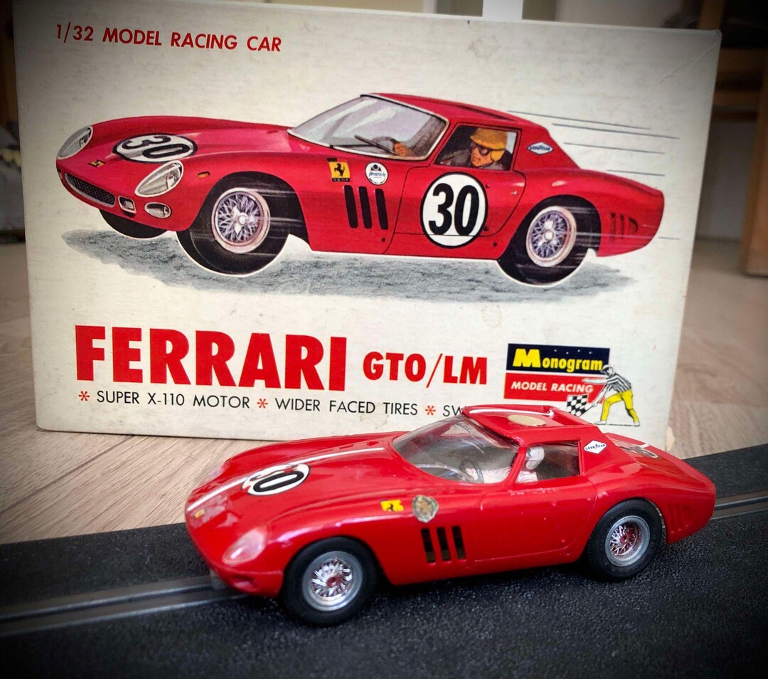 Rare Find, FERRARI GTO/LM ,monogram, Scale 1/32 Slot Car,in Original ...