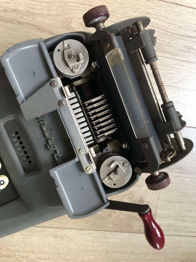 Vintage 1940 Ties ,remington Rand Adding Machine,mechanical Calculator ...