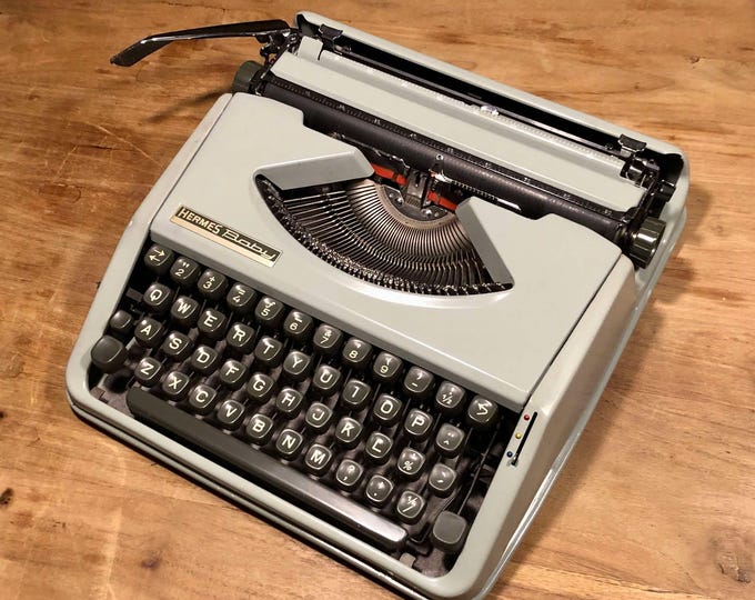 Lovely Vintage 1967 Hermes Baby,portable Typewriter,with Original Case ...
