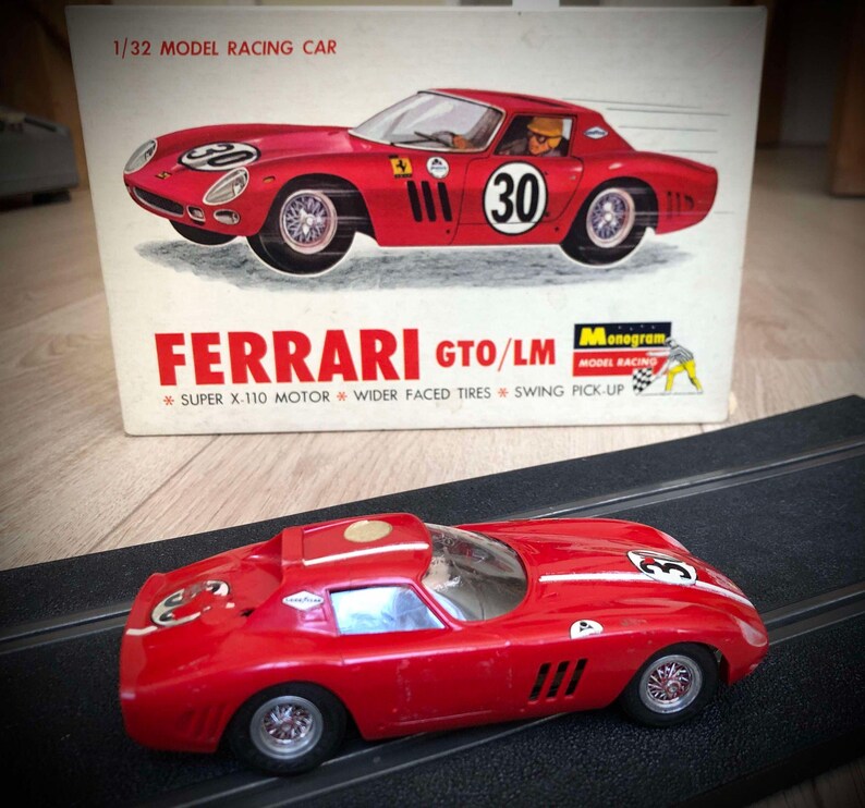Rare Find, FERRARI GTO/LM ,monogram, Scale 1/32 Slot Car,in Original ...