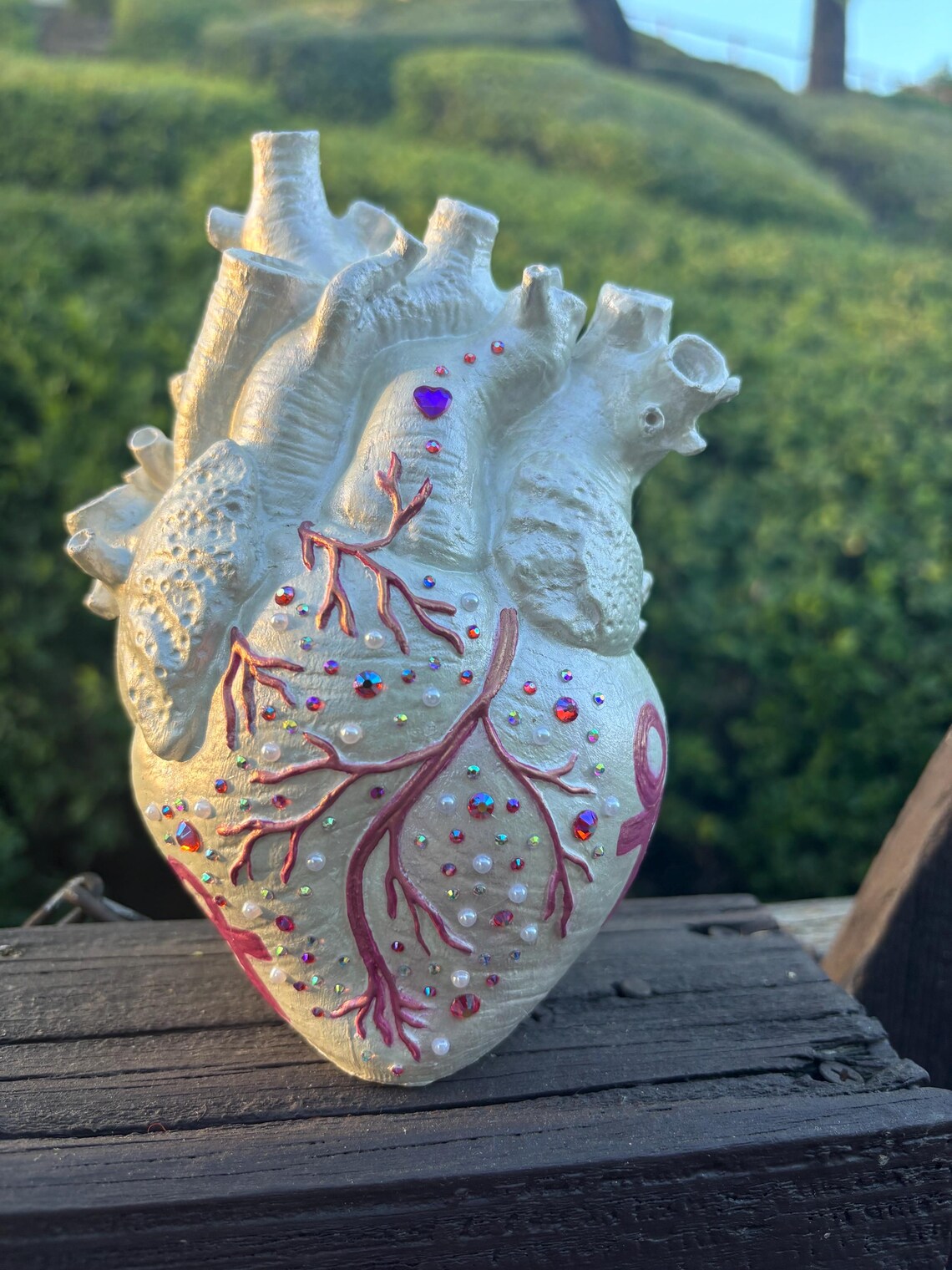 VENUS MYSTIC HEART Anatomical Heart Flower Vase Unique Art Piece ...