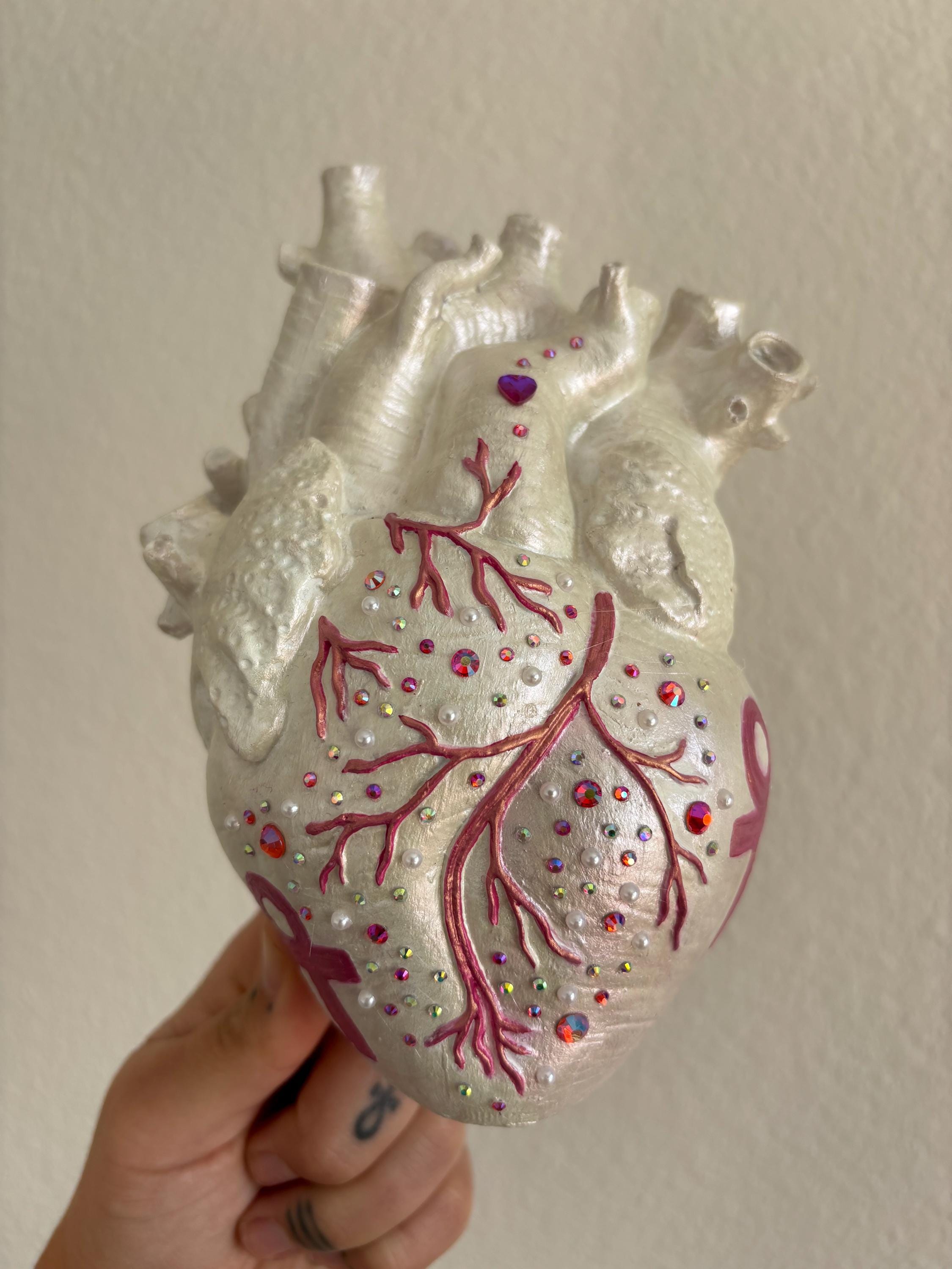 VENUS MYSTIC HEART Anatomical Heart Flower Vase Unique Art Piece ...