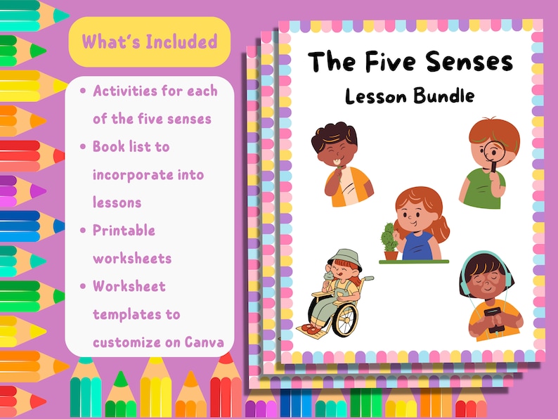 The Five Senses Lesson Bundle - Etsy