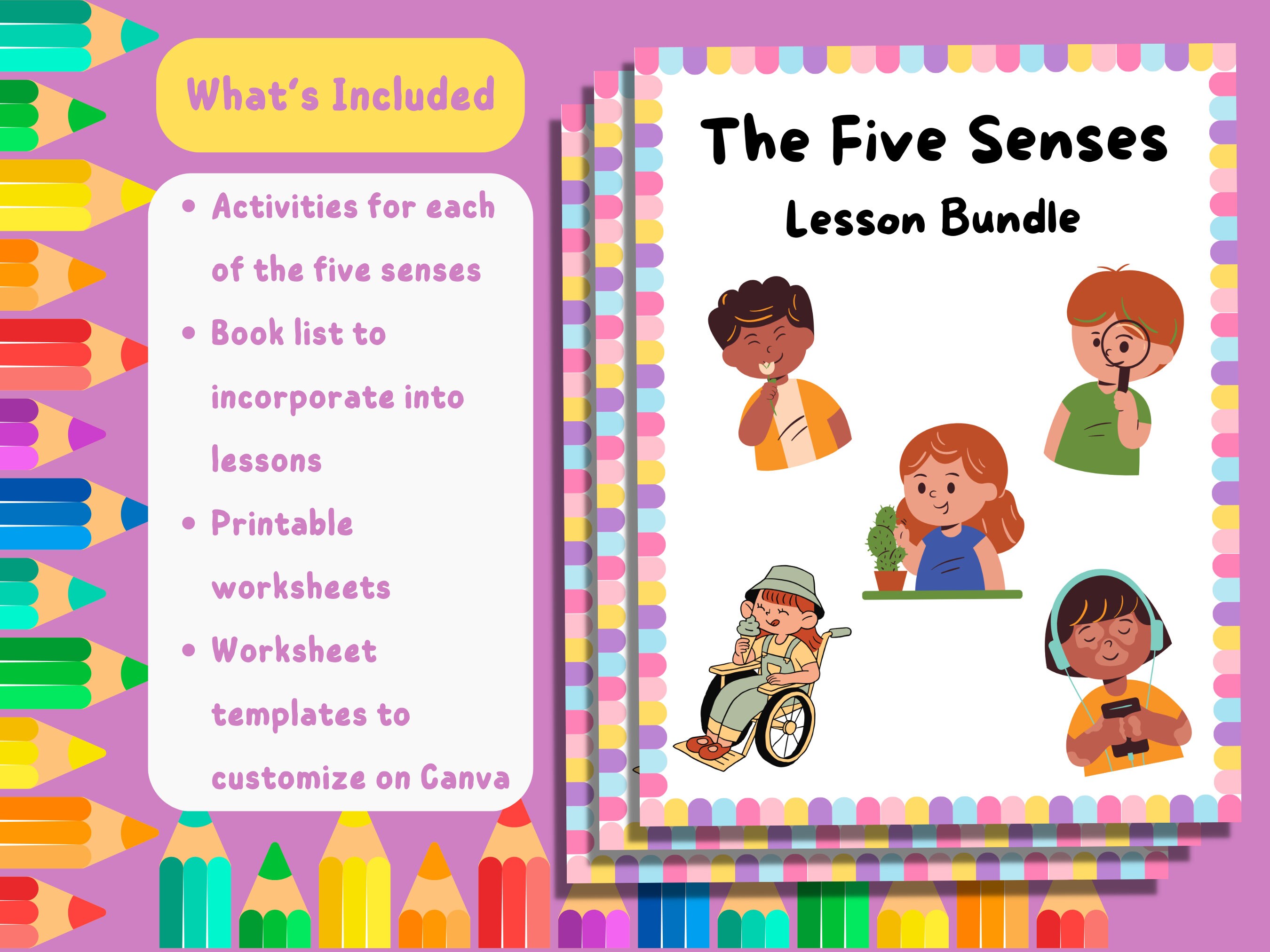 The Five Senses Lesson Bundle - Etsy