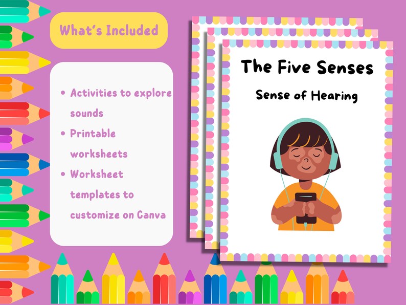 Five Senses: Sense of Hearing Lesson - Etsy