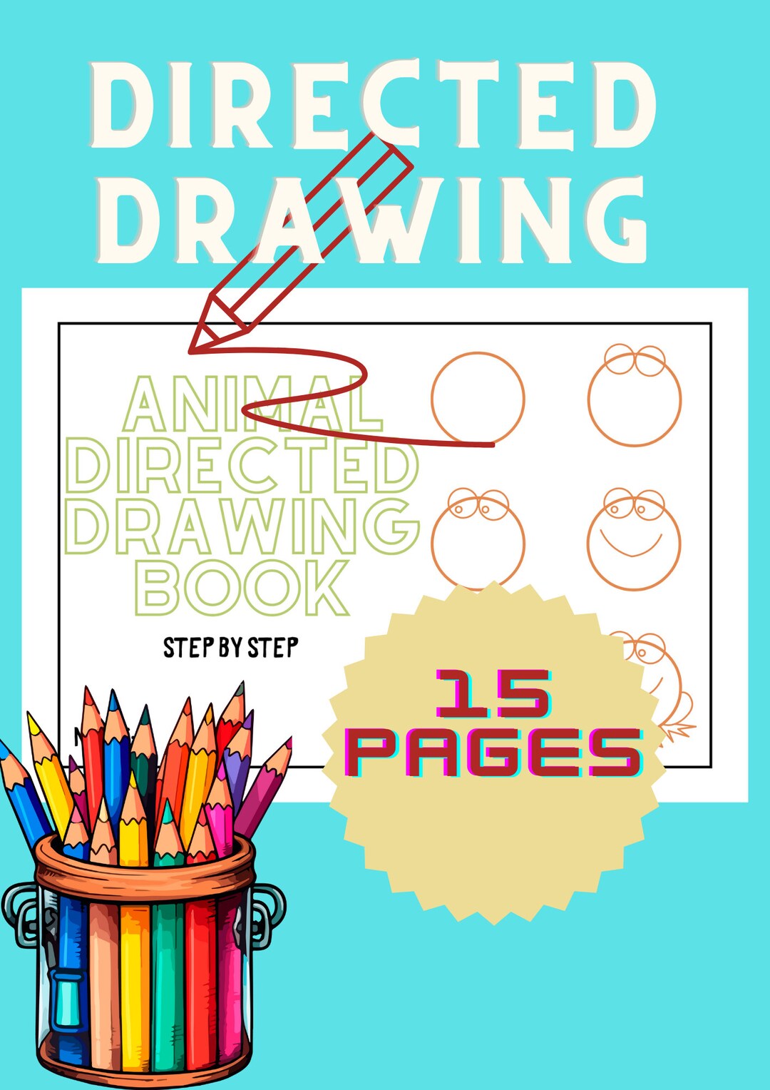 Printable Directed Drawing Activities for Kids Step-by-step Animal ...