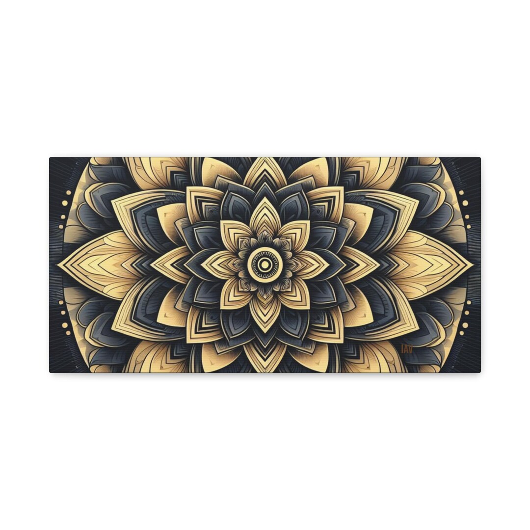 Elegant Mandala Floral Design IAV Art Mandala Floral Matte Canvas Home ...