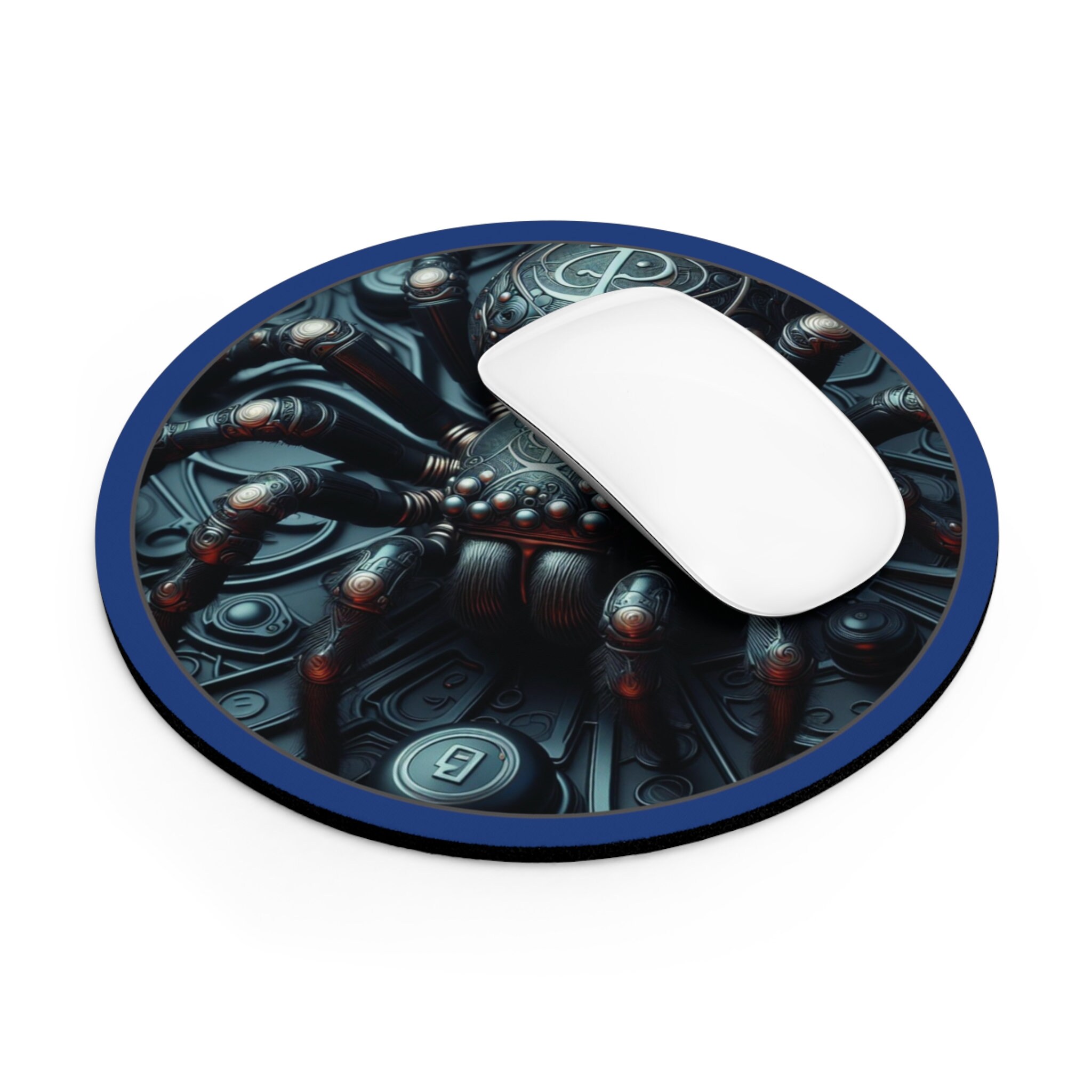 Spider on Dark Blue Mouse Pad - Etsy