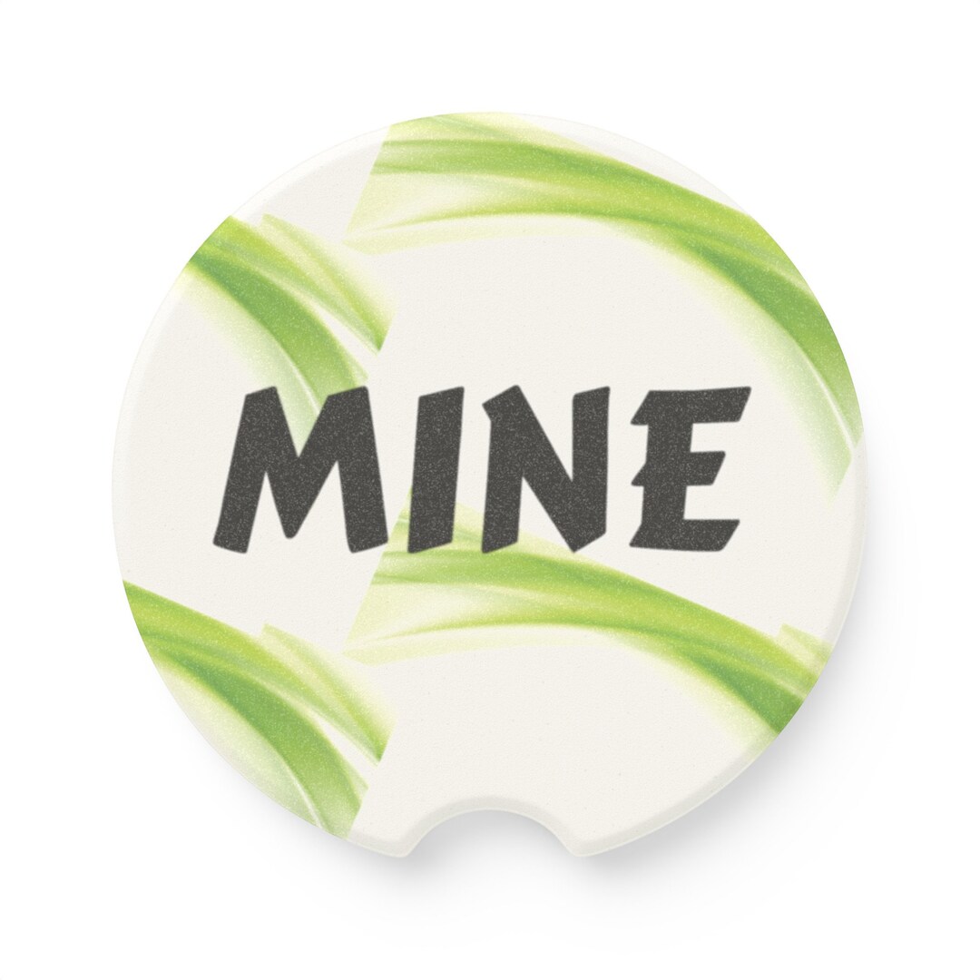 Personalized MINE Logo Design Color and or TEXT Soapstone Car Coaster ...