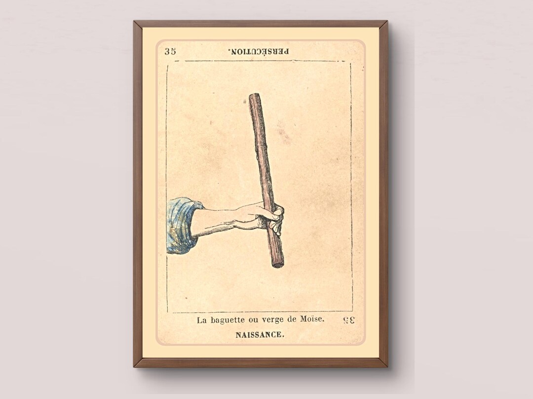 Staff of Moses Oracle Card | French Biblical Art Print | Naissance ...