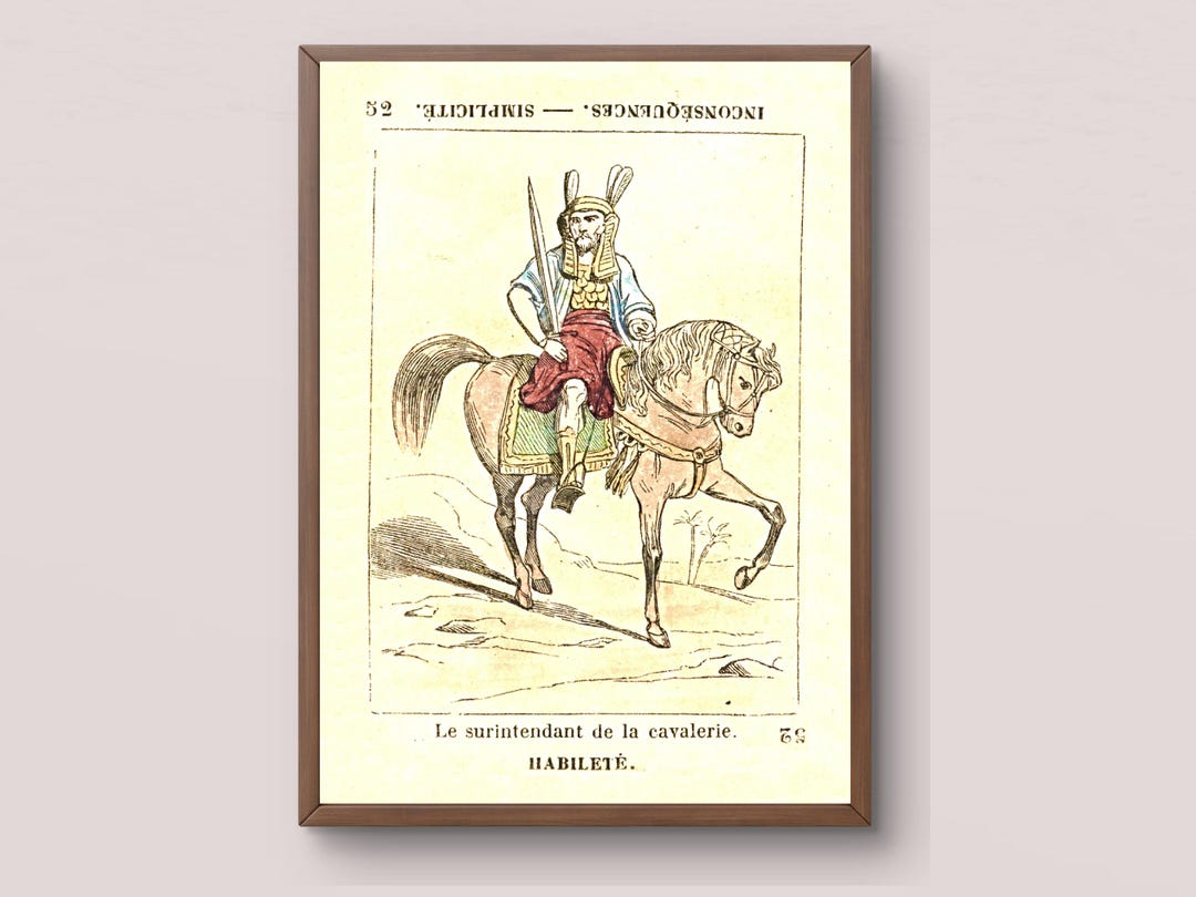 French Cavalry Tarot Art | Le Surintendant Card Print | Ancient ...