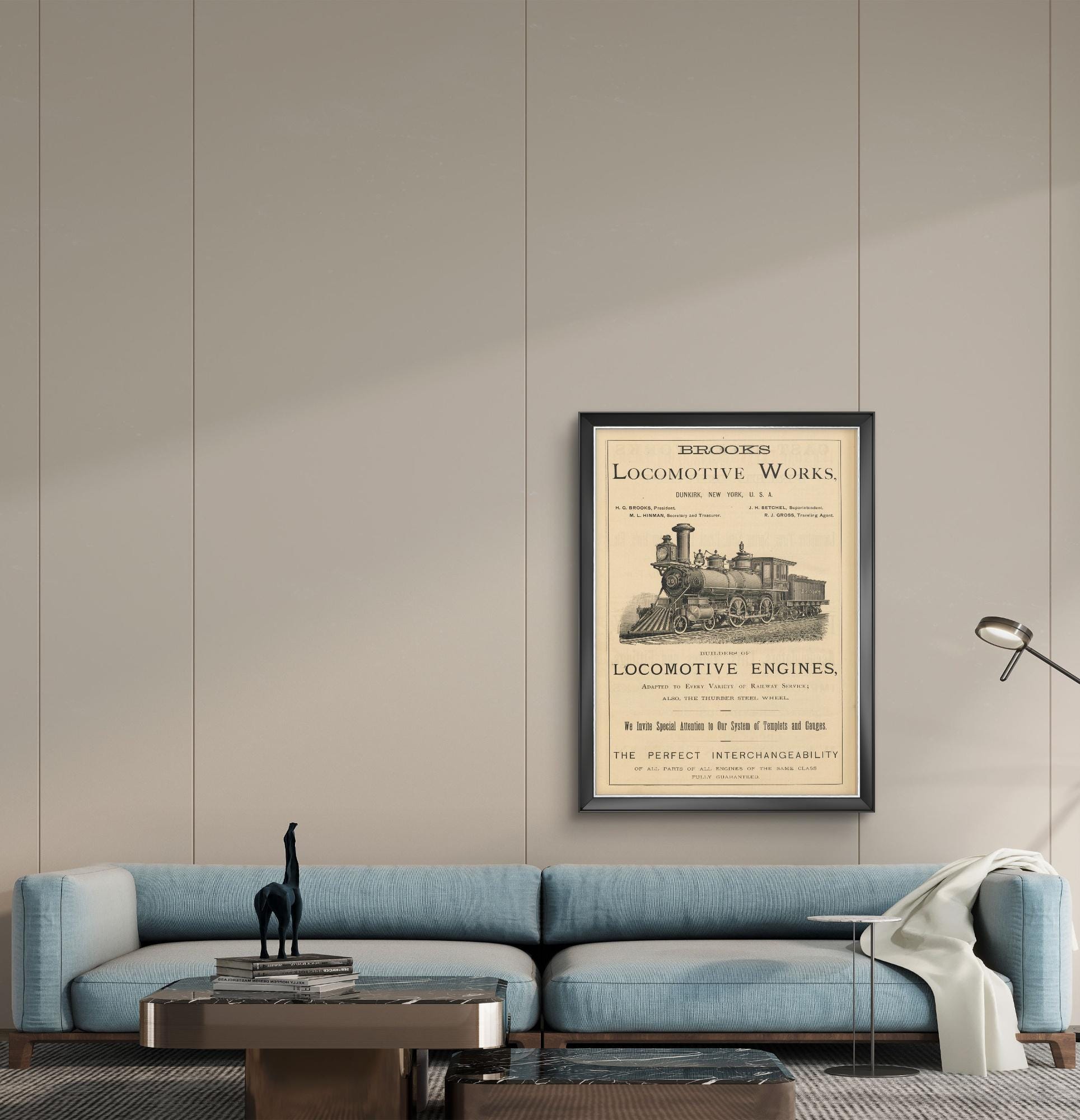 Steam Engine Print, Vintage Advertising Art, Train Lover Gift, Antique ...