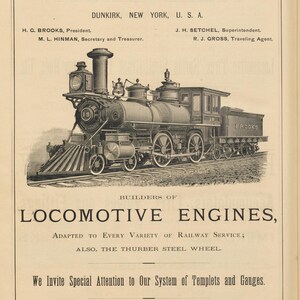 Steam Engine Print, Vintage Advertising Art, Train Lover Gift, Antique ...