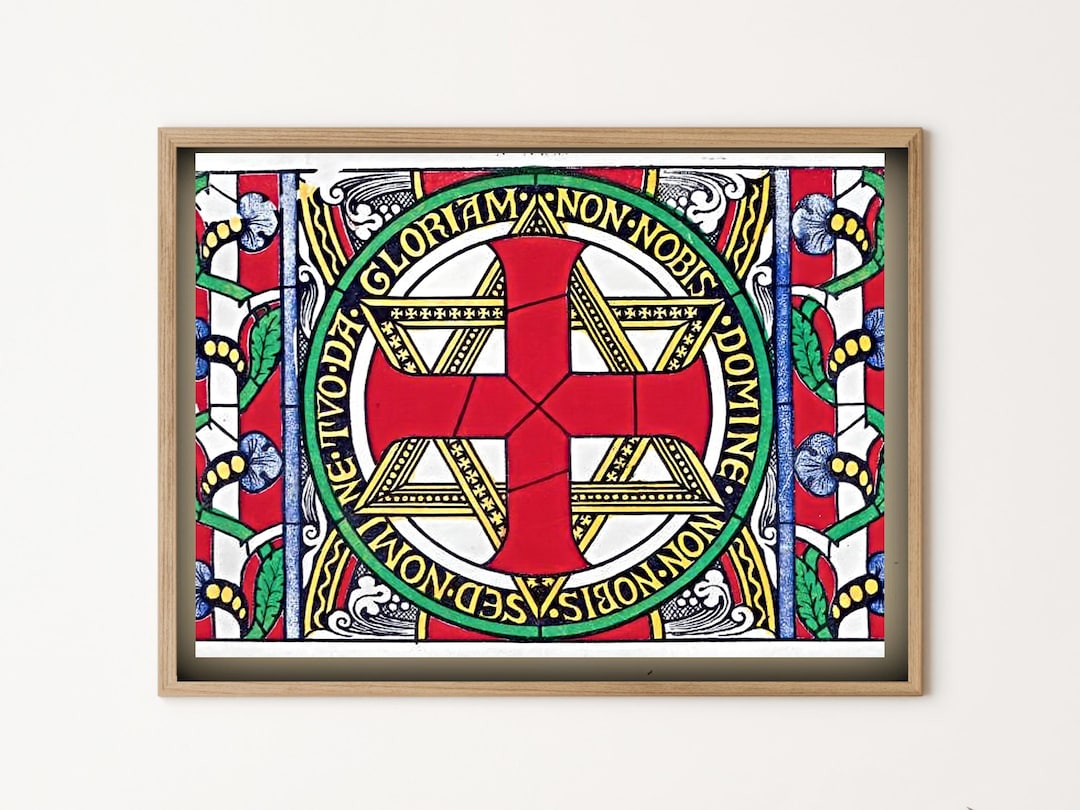 Temple Church Cross | Medieval Masonic Stained Glass Art | Non Nobis ...