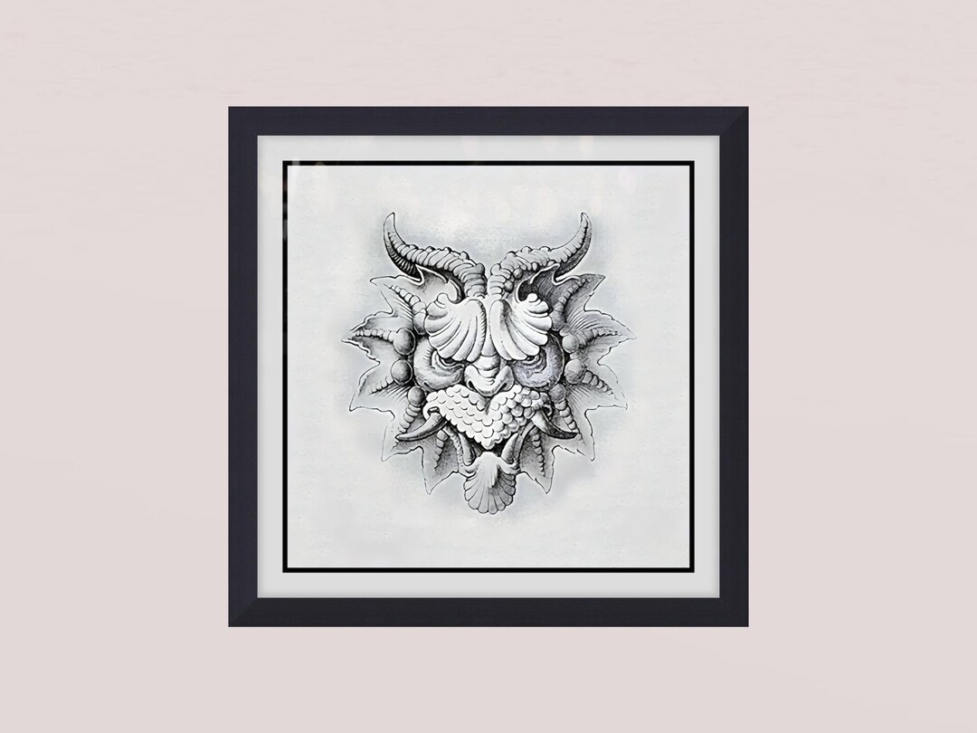 Gothic Gargoyle Digital Download Art | Original Antique Architectural ...
