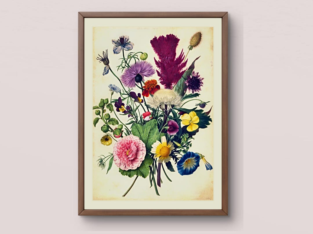 Botanical Wildflower Print Digital Download | Vintage Floral ...