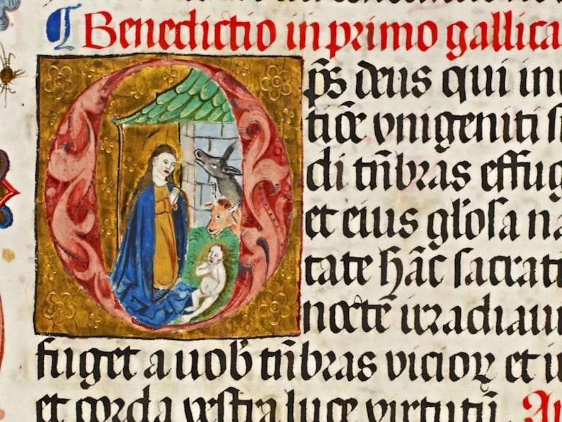Medieval Illuminated Manuscript Prayer Book Pages | Digital Download ...