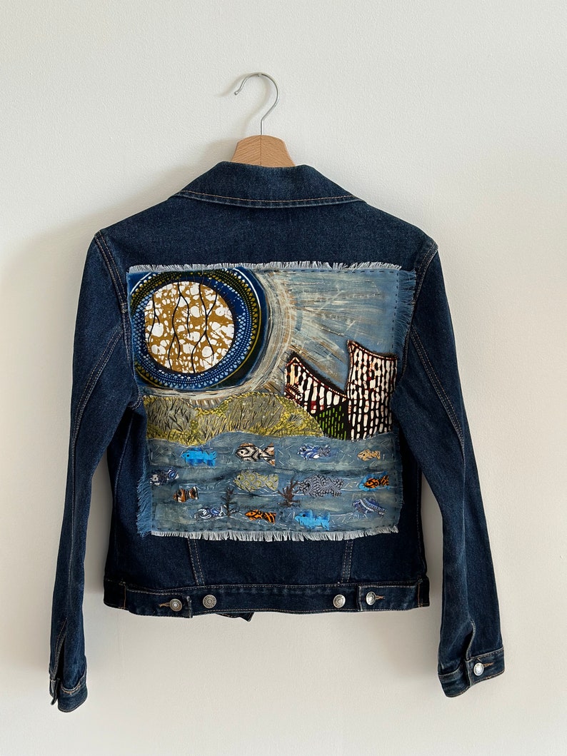 Denim Jacket Hand painted Custom Embroidering - Etsy