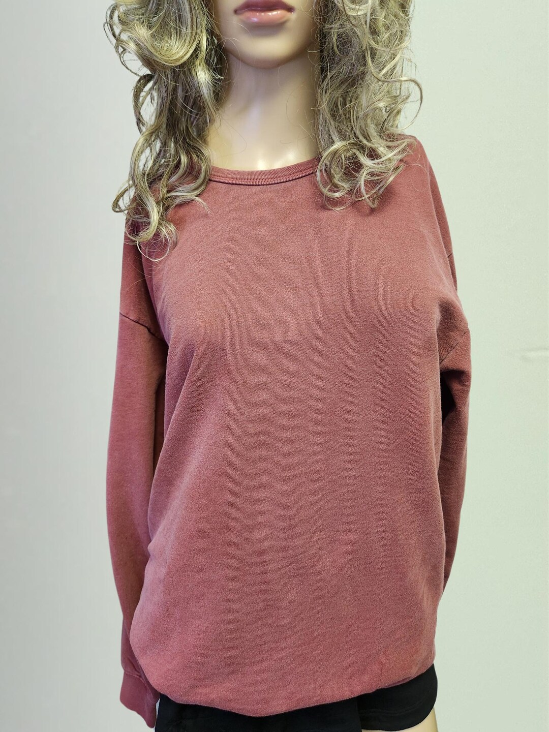 Pigment Dye Cozy Sweatshirt, Waist Band, Muted Colors, Free US Shipping ...