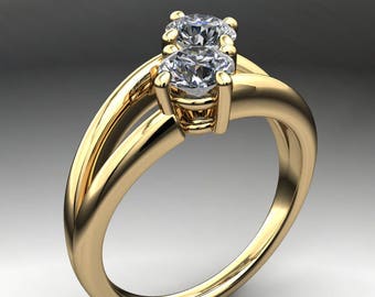 Two stone ring | Etsy