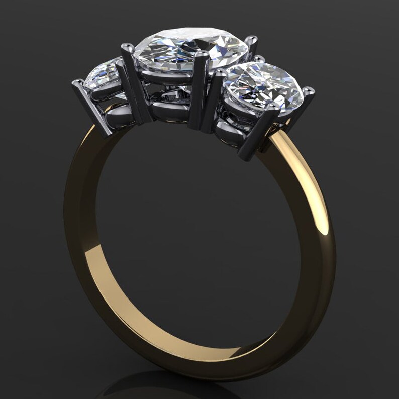 Addison Ring 2 Carat Oval NEO Moissanite Engagement Ring 3 - Etsy