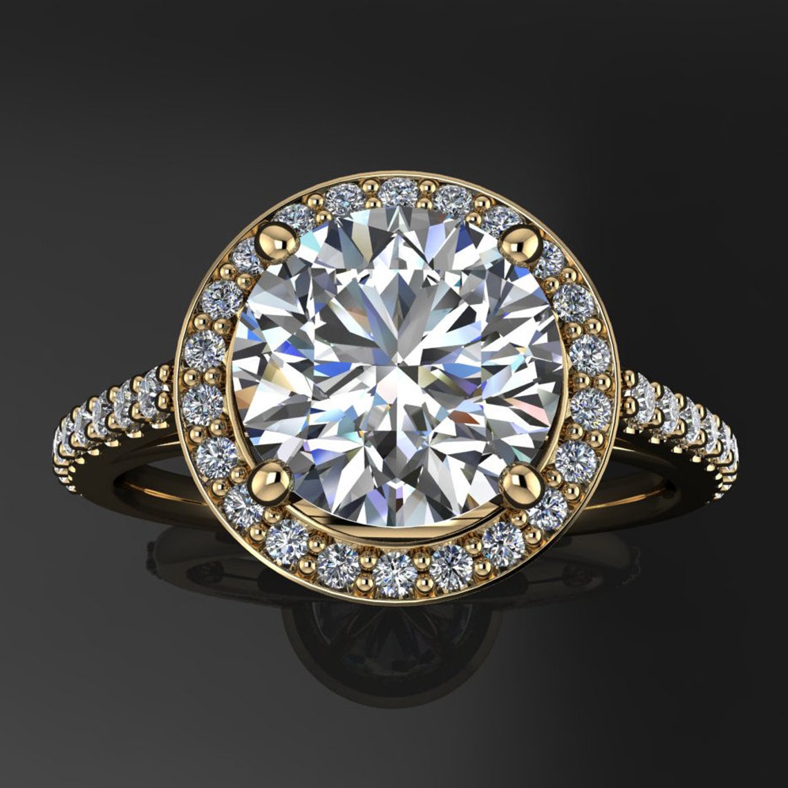 Anya Ring 2 Carat NEO Moissanite Engagement Ring Diamond | Etsy