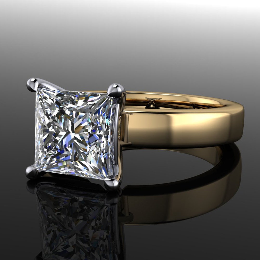 Caroline Ring 2 Carat Lab Grown Diamond Engagement Ring - Etsy