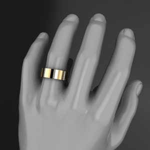 Custom Axel Ring - Men's Gold and Diamond Wedding Band - Etsy