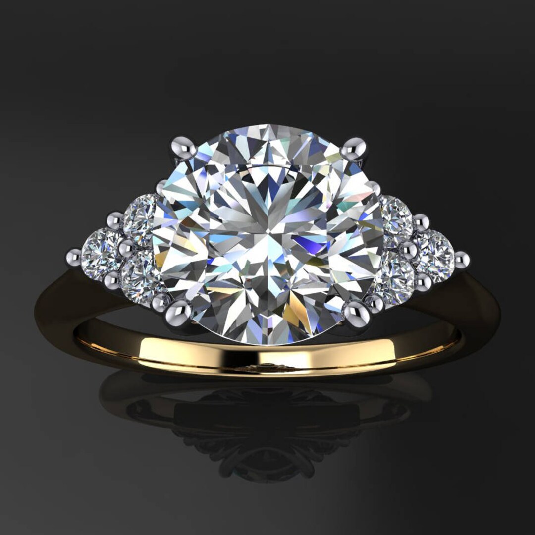 Madison Ring 2 Carat Round Moissanite Engagement Ring NEO - Etsy