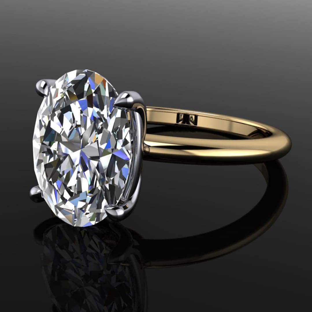 Natalie Ring - 3 Carat Oval Lab Grown Diamond Engagement Ring ...