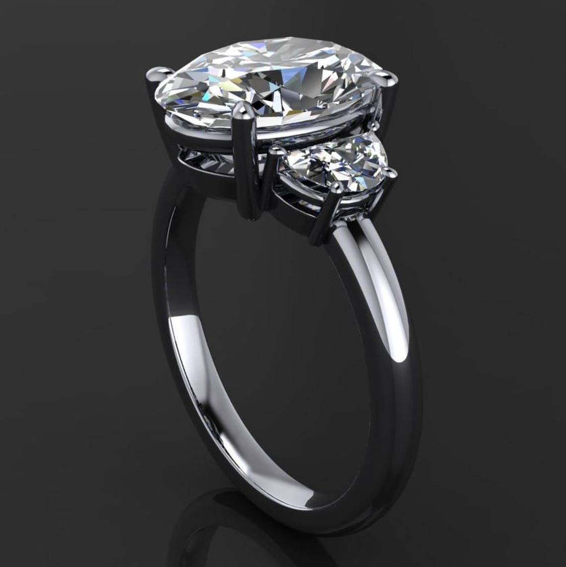 Jessica Ring 3.5 Carat Oval ZAYA Moissanite Engagement Ring - Etsy