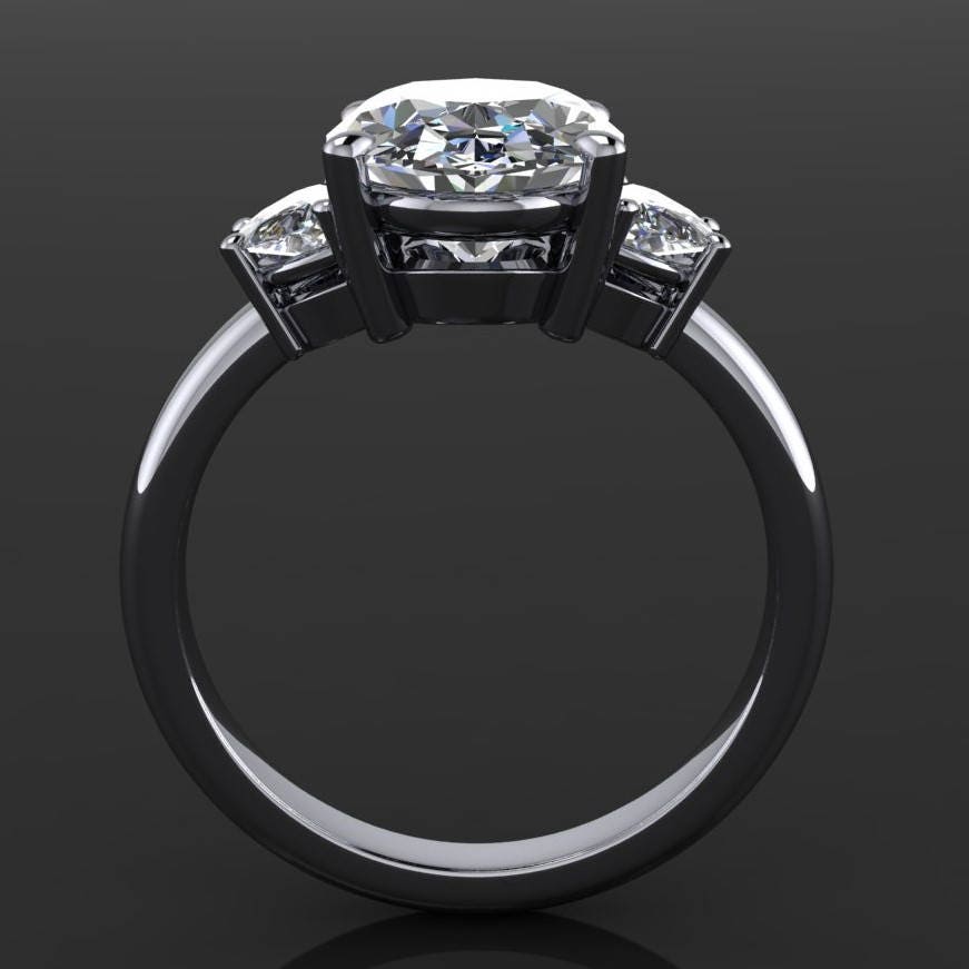 Jessica Ring 3.5 Carat Oval ZAYA Moissanite Engagement Ring | Etsy