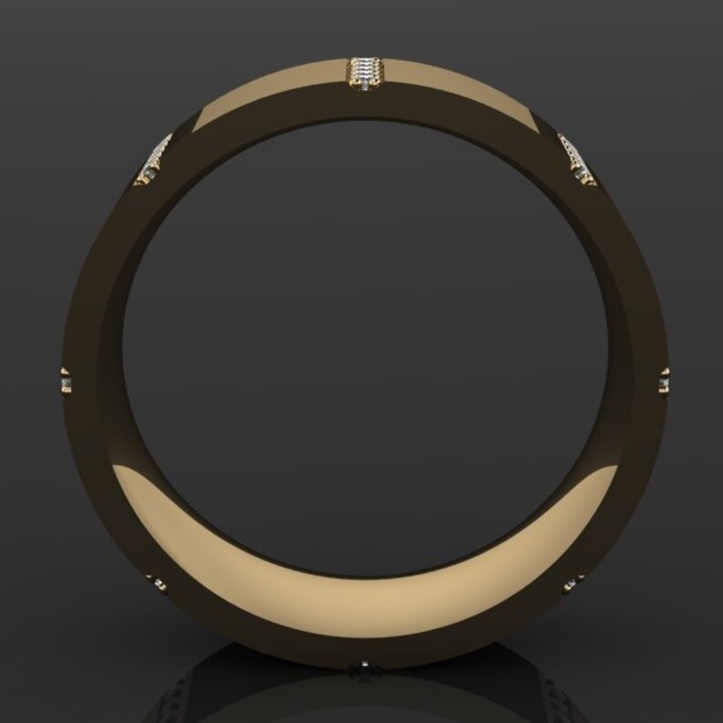 Custom Axel Ring - Men's Gold and Diamond Wedding Band - Etsy