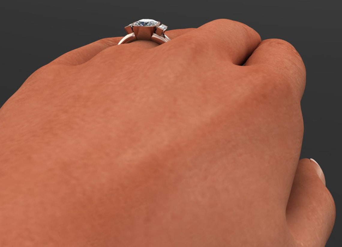 Azul Ring 2 Carat Elongated Cushion Cut Moissanite - Etsy