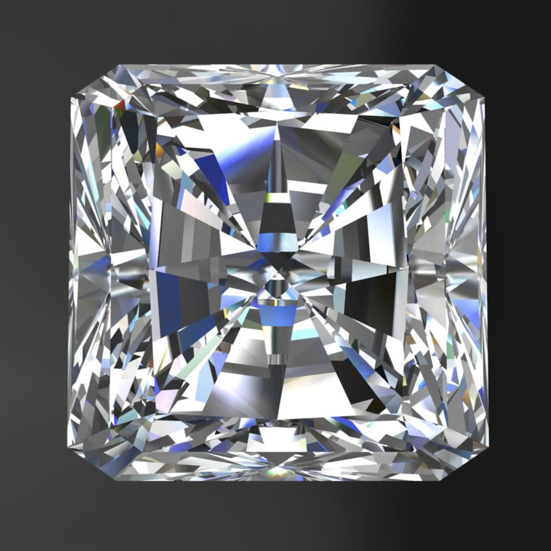 ZAYA Moissanite - Square Cut Radiant Moissanite, Colorless Moissanite ...