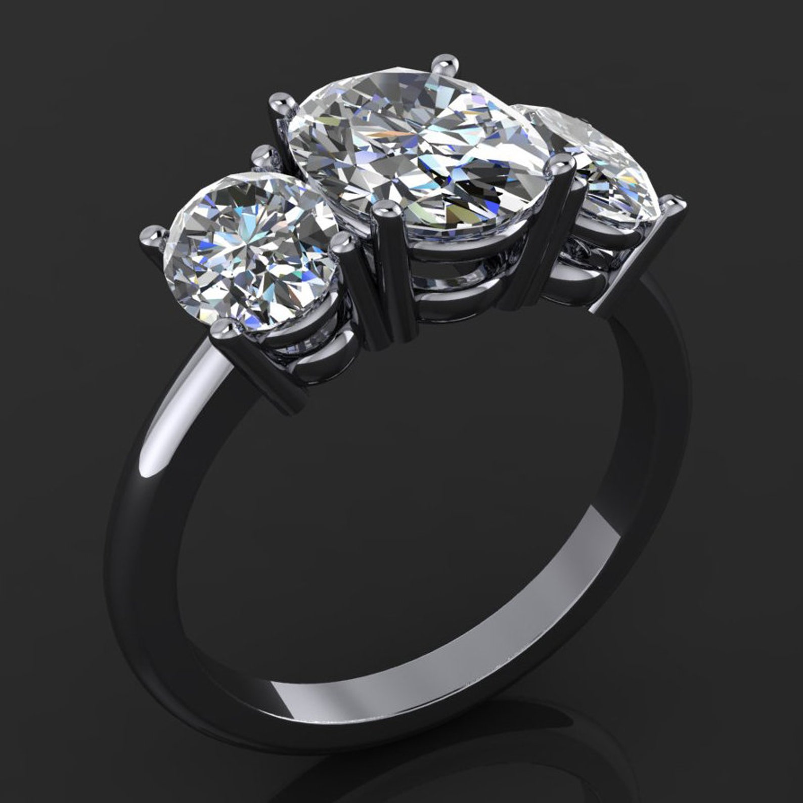 Addison Ring 2 Carat Oval NEO Moissanite Engagement Ring 3 - Etsy