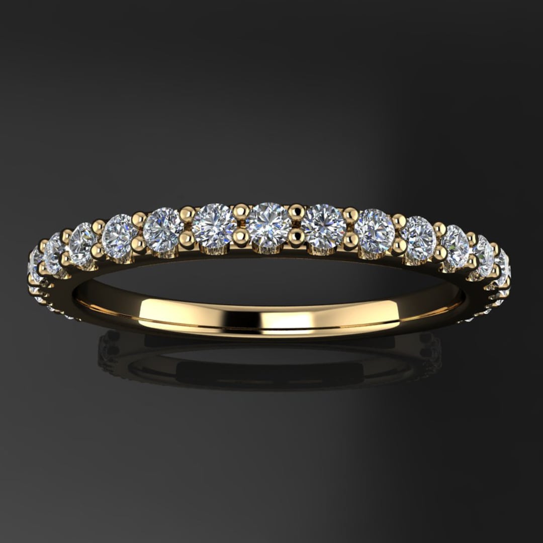 Bijou Wedding Band - Diamond Wedding Ring - Etsy