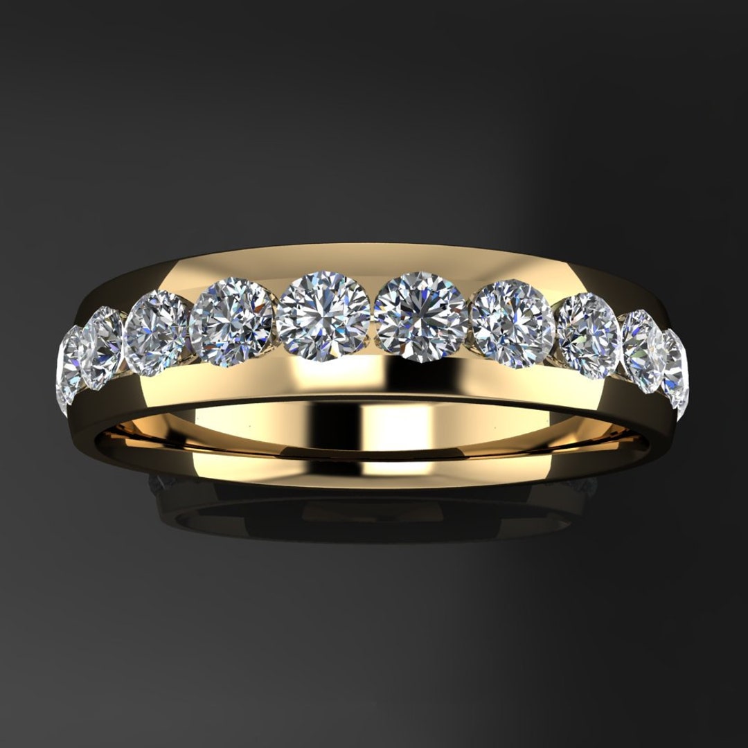 Beau Ring - Men's Wedding Band, 2 Carat Men's Ring - Etsy