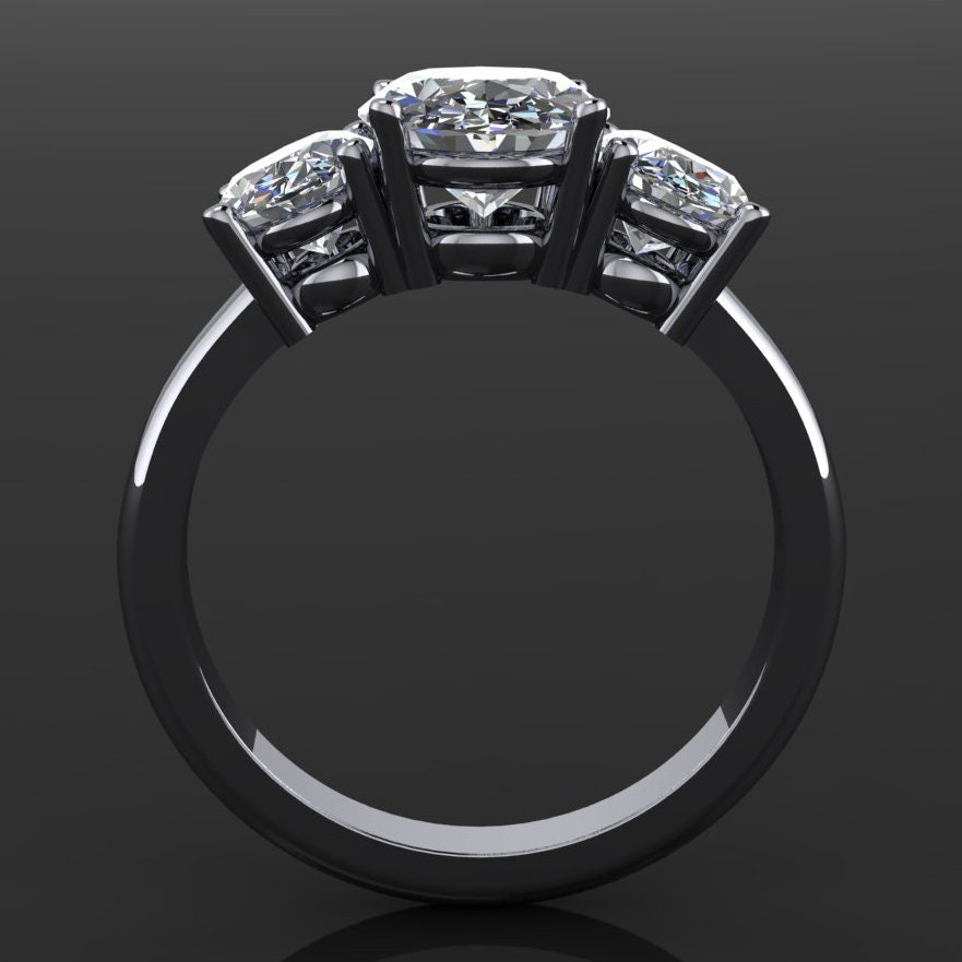 Addison Ring 2 Carat Oval NEO Moissanite Engagement Ring 3 | Etsy