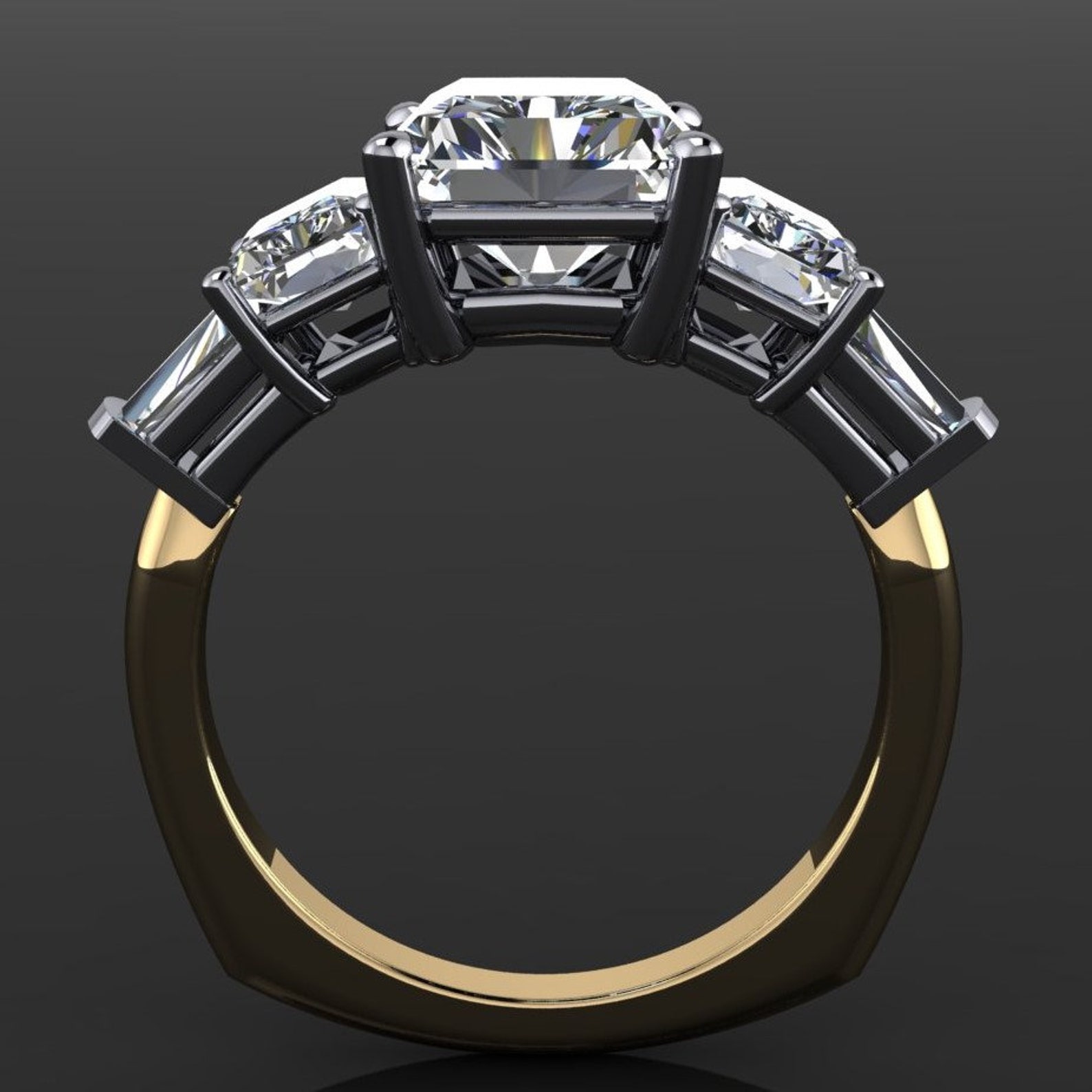 Ginny Ring – 2.5 Carat Radiant Cut NEO Moissanite Engagement Ring, 5 ...