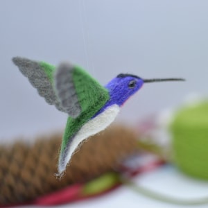 Needle Felted Hummingbird(green). Needle Felt Birds. Needle Felted Bird ...