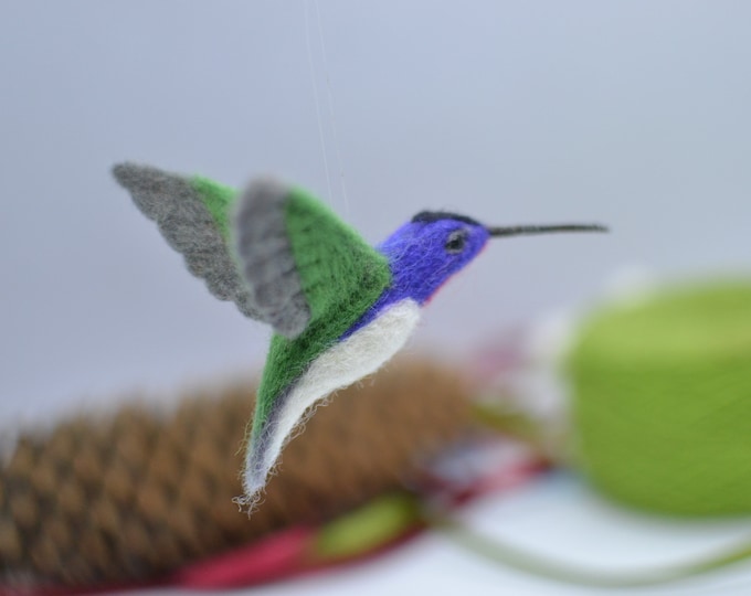 Needle Felted Hummingbird(green). Needle Felt Birds. Needle Felted Bird ...