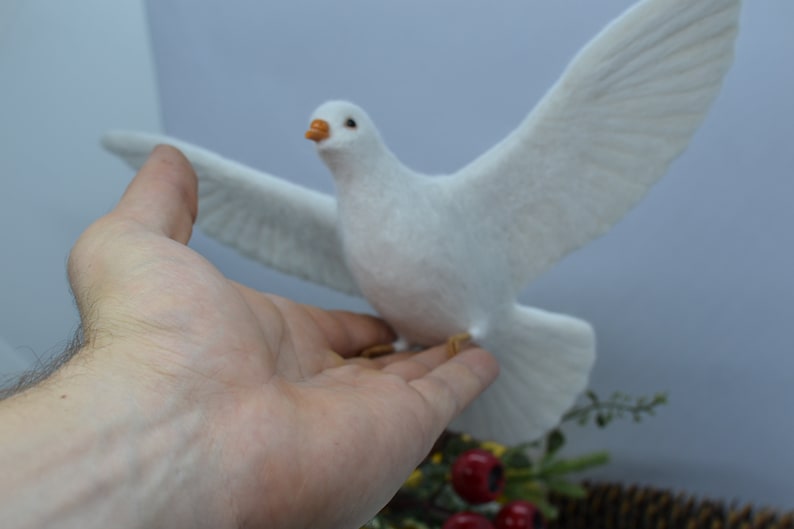 Needle Felted White Dove. White Dove of Peace. Needle Felted Dove ...
