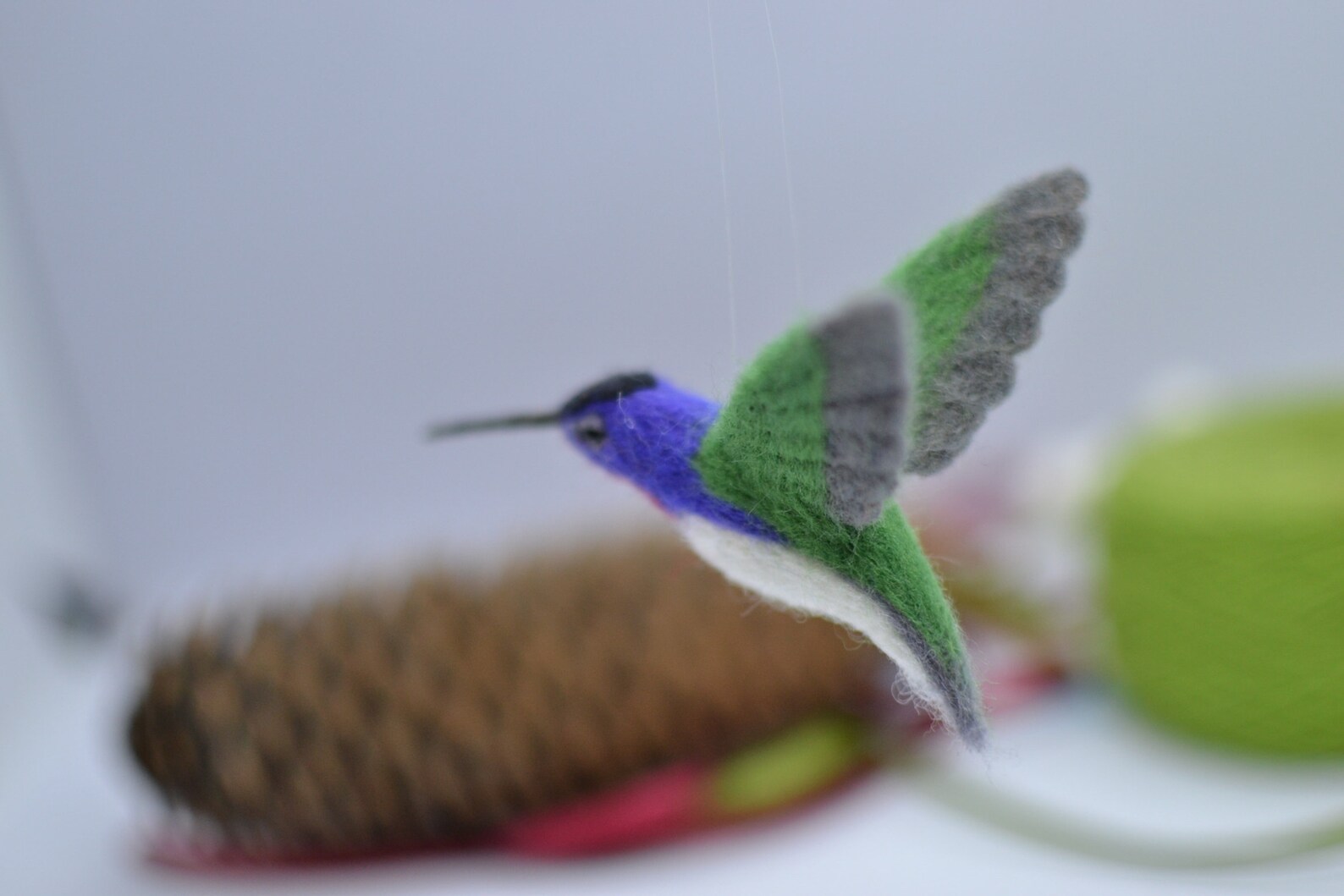 Needle Felted Hummingbird(green). Needle Felt Birds. Needle Felted Bird ...