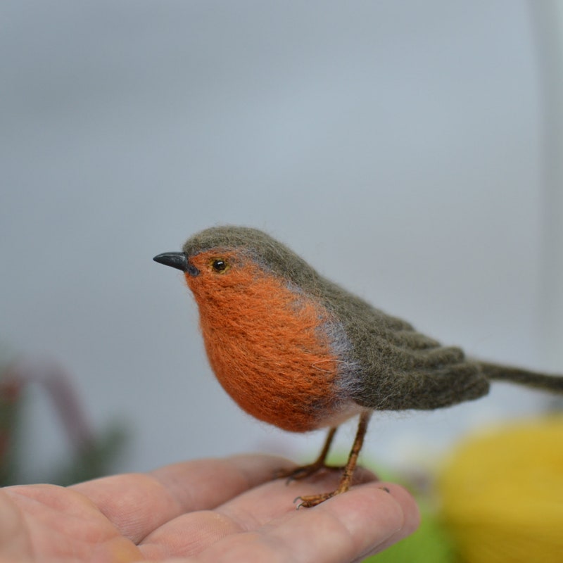 Felted Robin Sculpture - Etsy